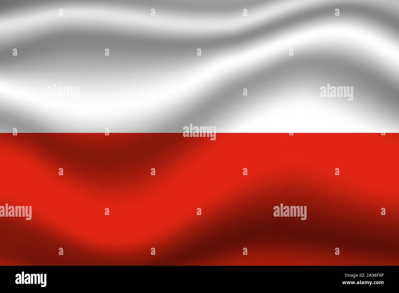 Beautiful national flag of Republic of Poland. original colors and ...