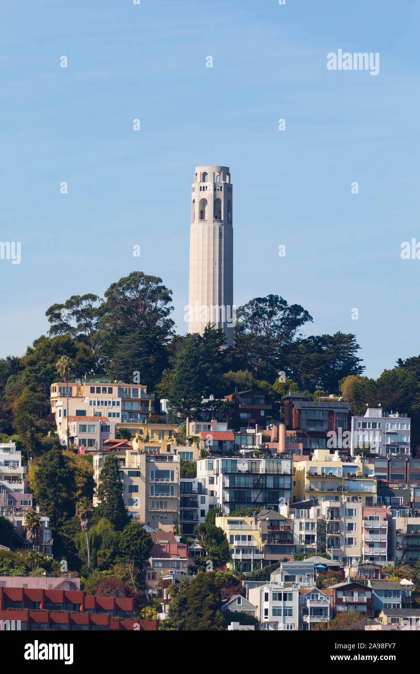 Coit Tower skyline, San Francisco, California, United States of America ...