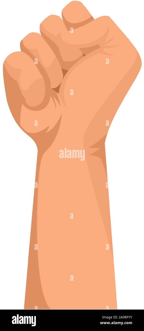hand with fist up icon, flat design Stock Vector Image & Art - Alamy