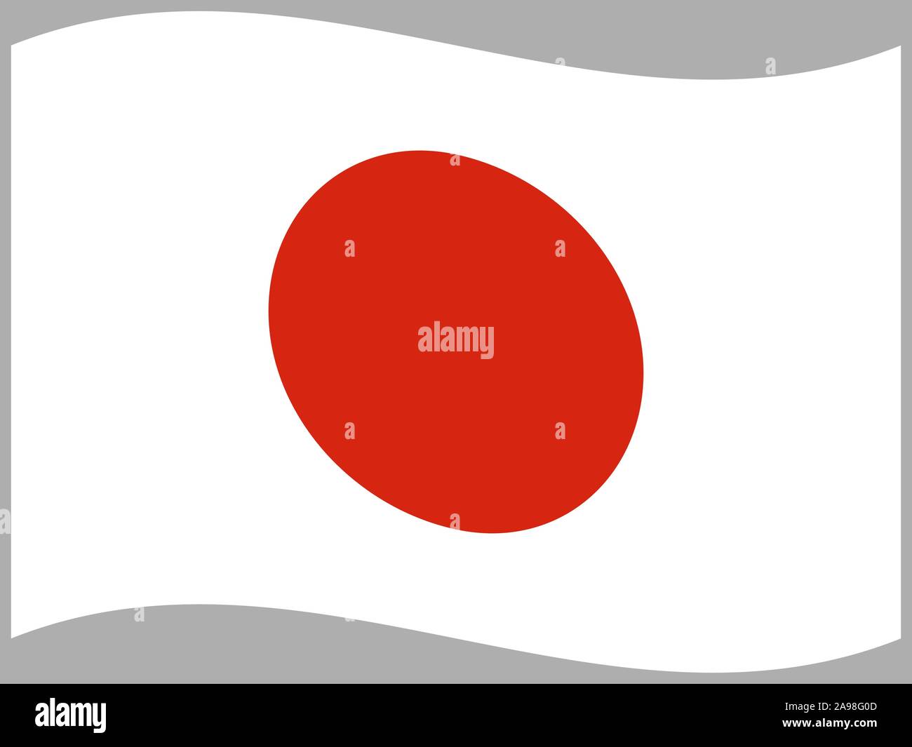 National flag of Japan . original colors and proportion. Simply vector illustration, from ...