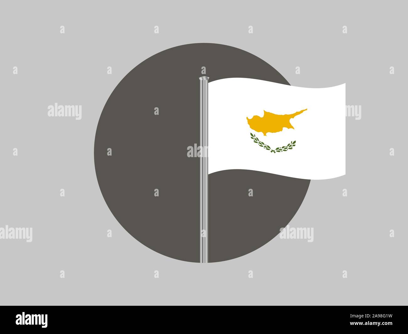 National flag of Republic of Cyprus. original colors and proportion ...