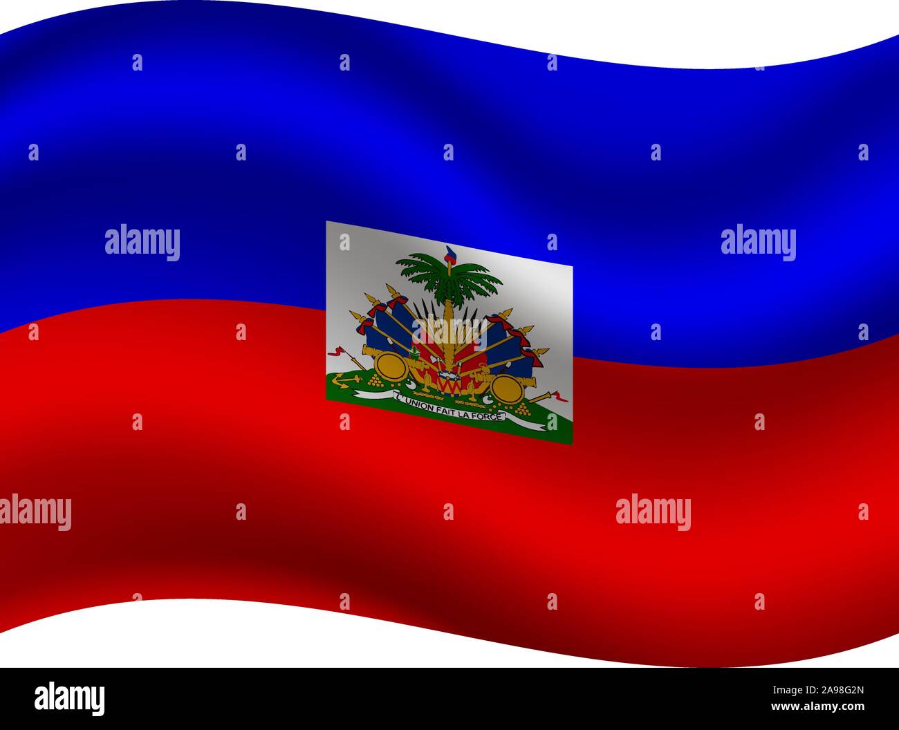National flag of Republic of Haiti. original colors and proportion ...