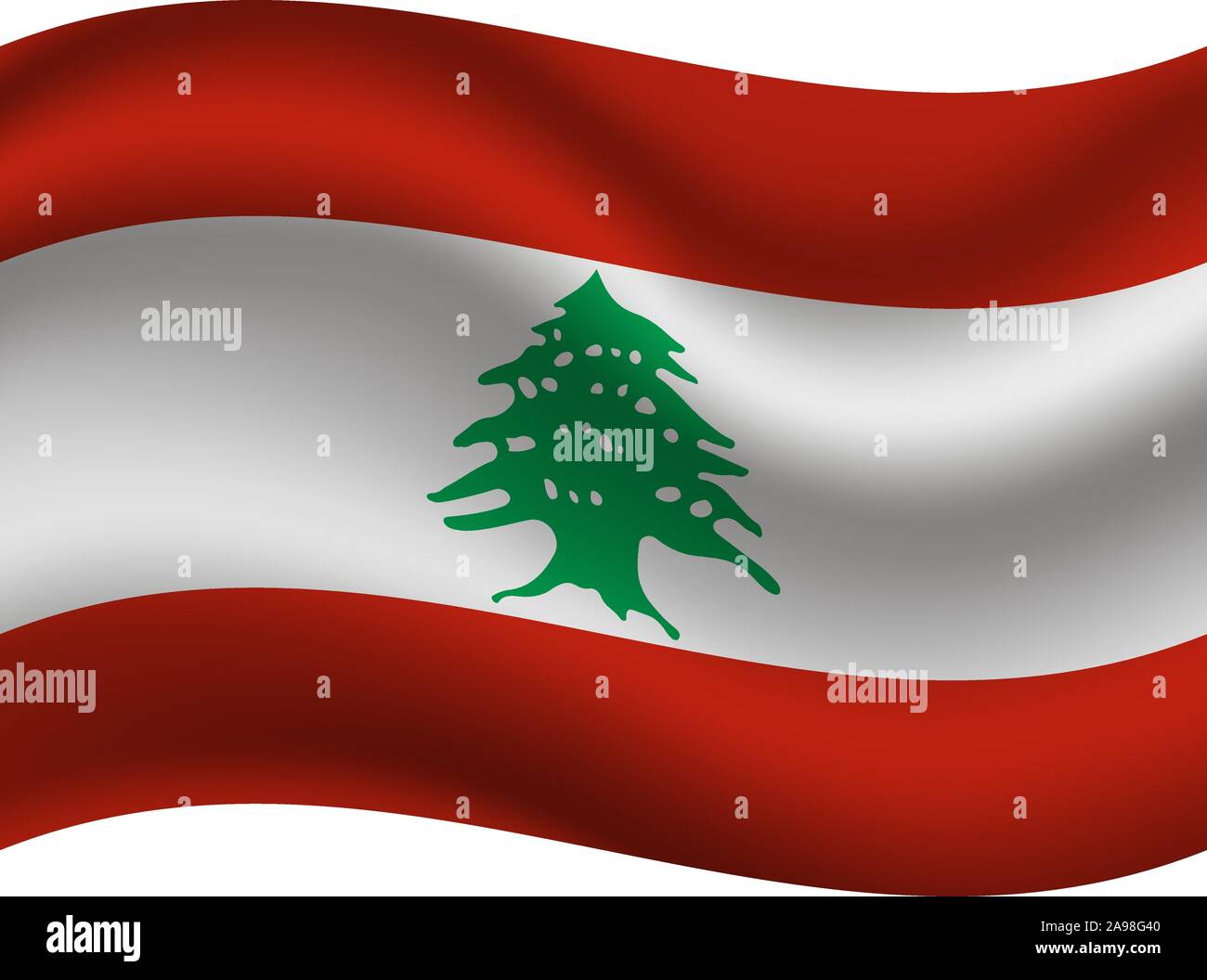 National flag of Lebanese Republic. original colors and proportion ...