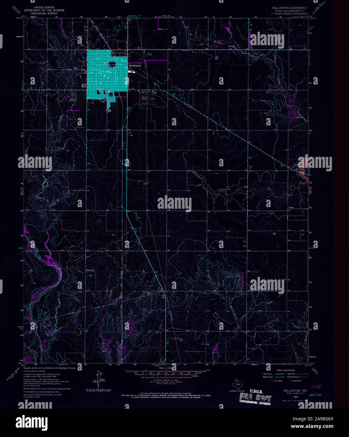 Map of wellington texas hi-res stock photography and images - Alamy
