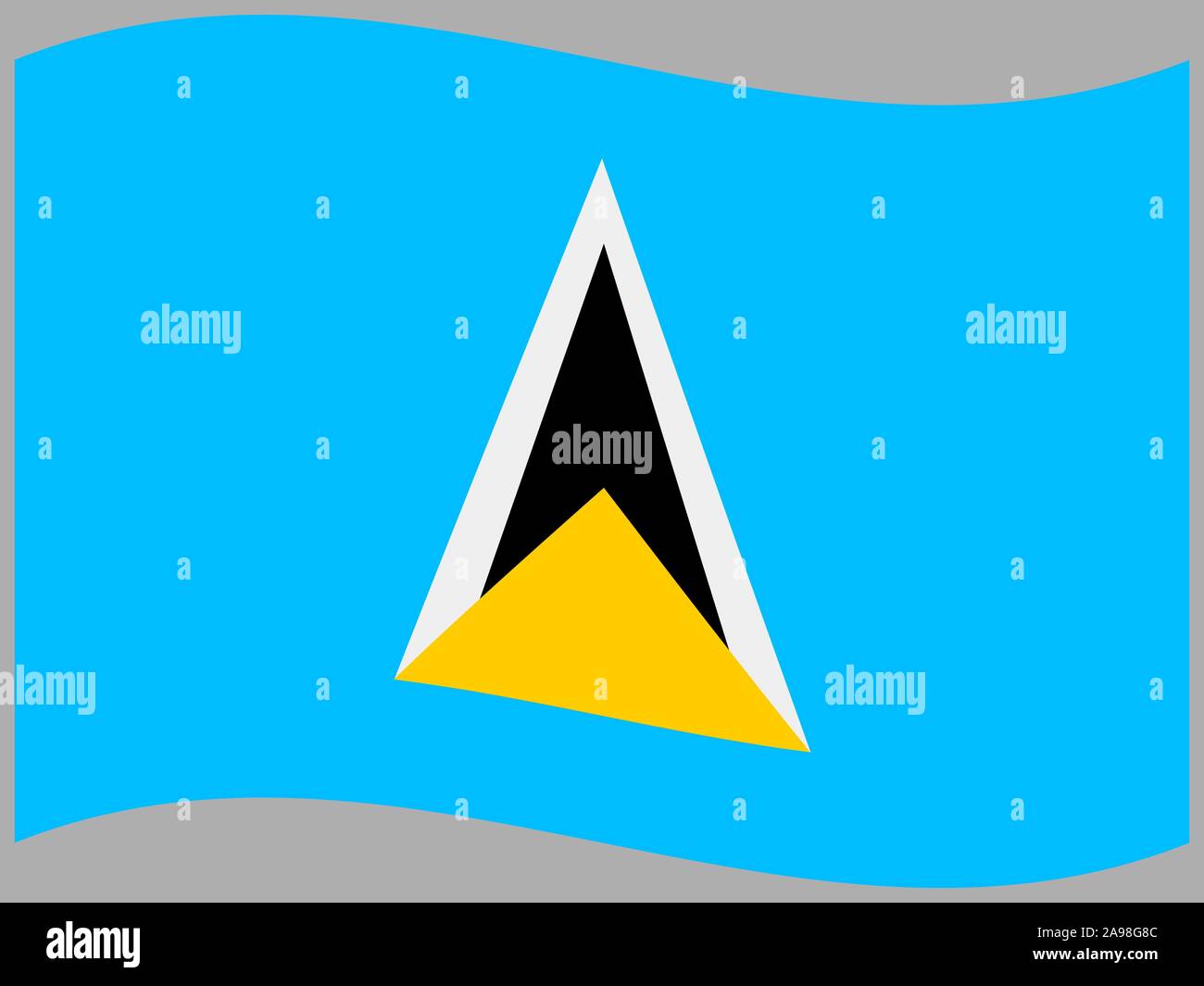 Beautiful national flag of Saint Lucia. original colors and proportion ...