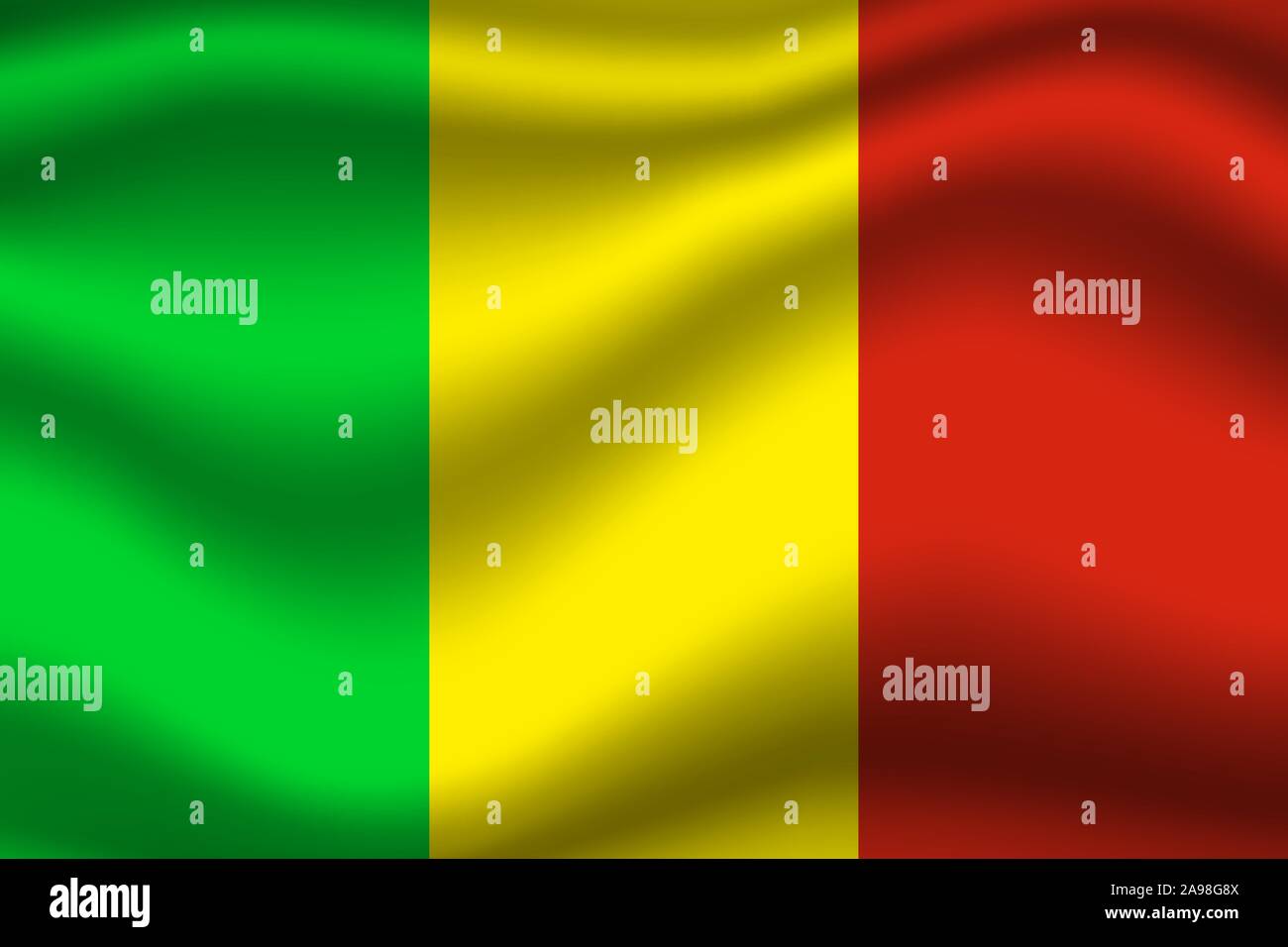 National flag of Republic of Mali. original colors and proportion ...