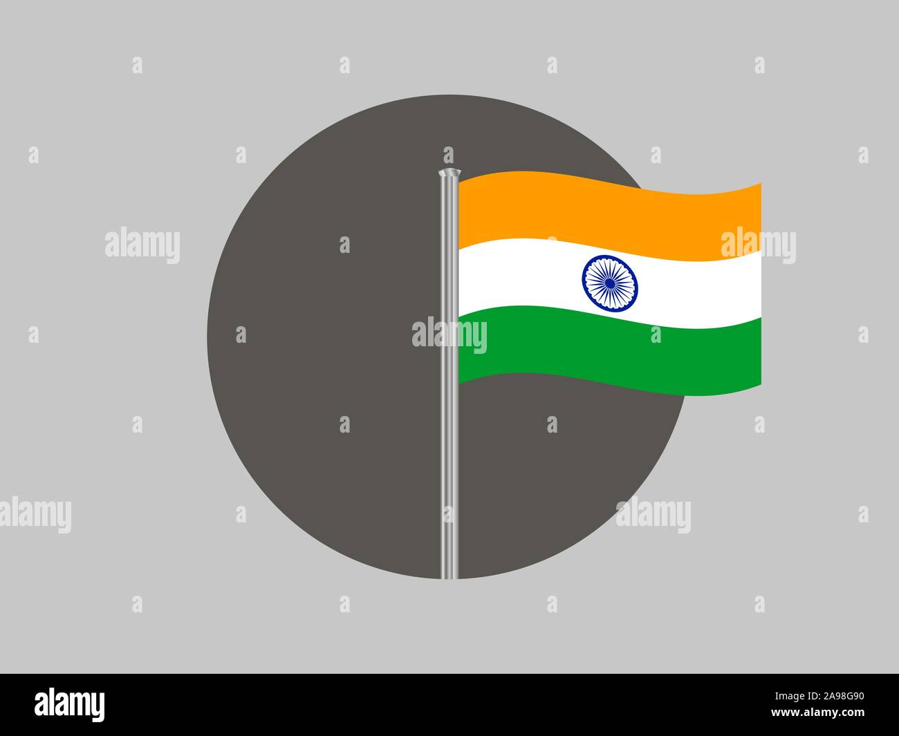 National flag of Republic of India. original colors and proportion ...