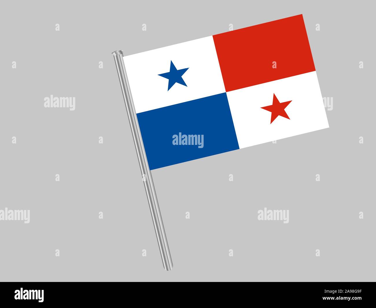 Beautiful national flag of Republic of Panama. original colors and ...