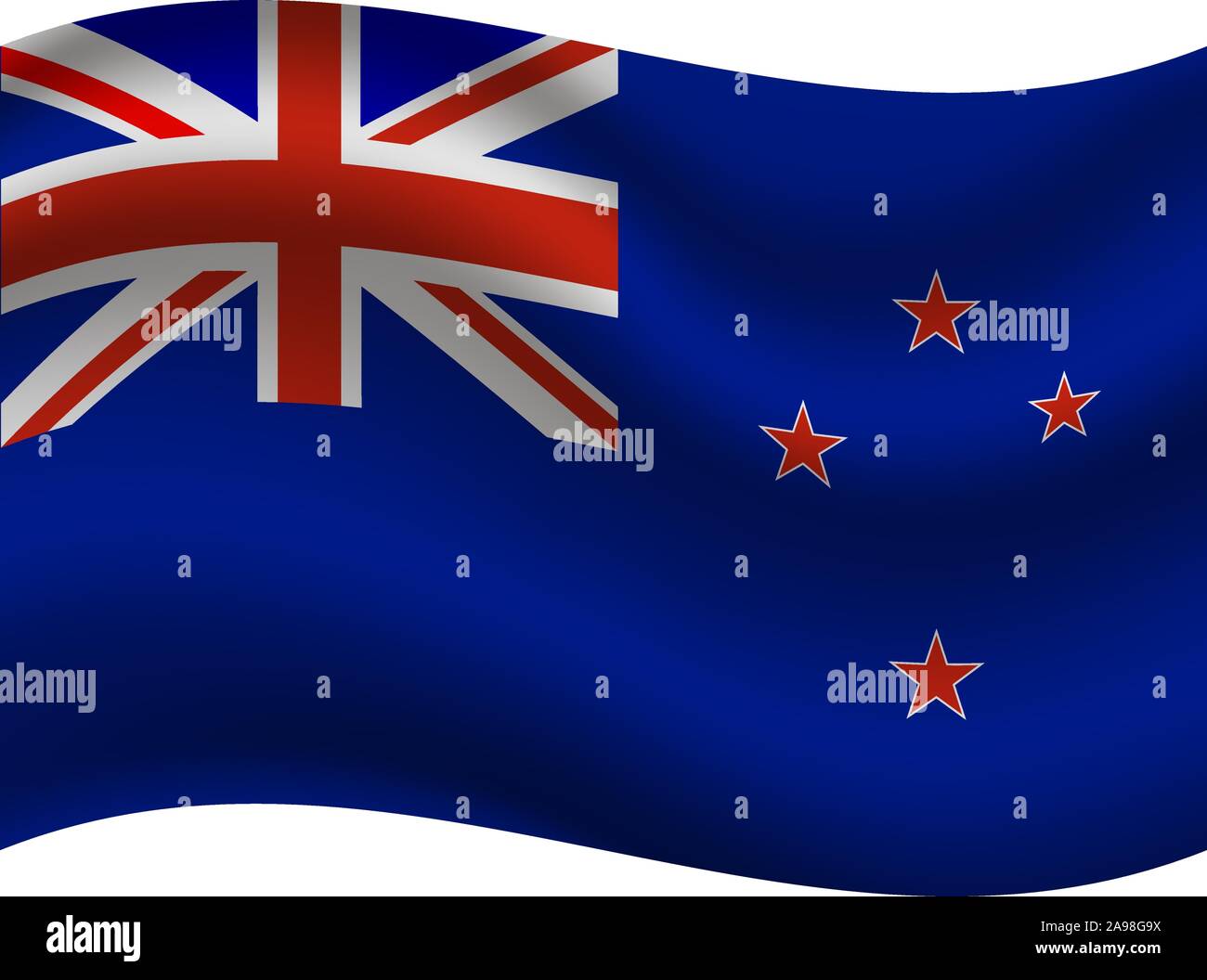 National flag of New Zealand. original colors and proportion. Simply ...