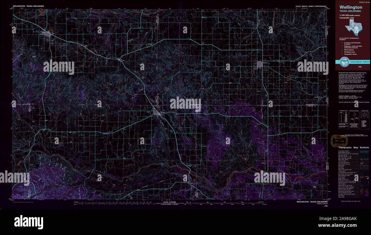 Map of wellington texas hi-res stock photography and images - Alamy