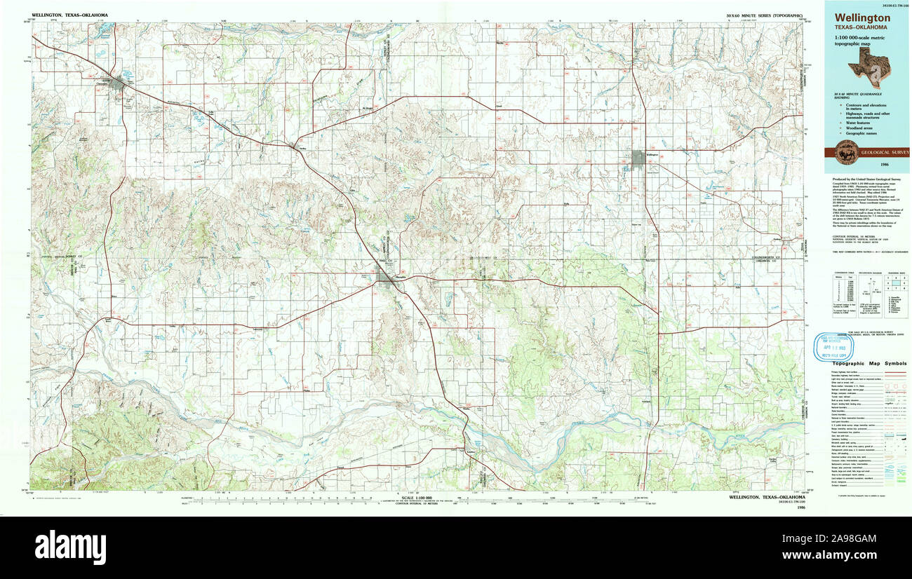 Map of wellington texas hi-res stock photography and images - Alamy