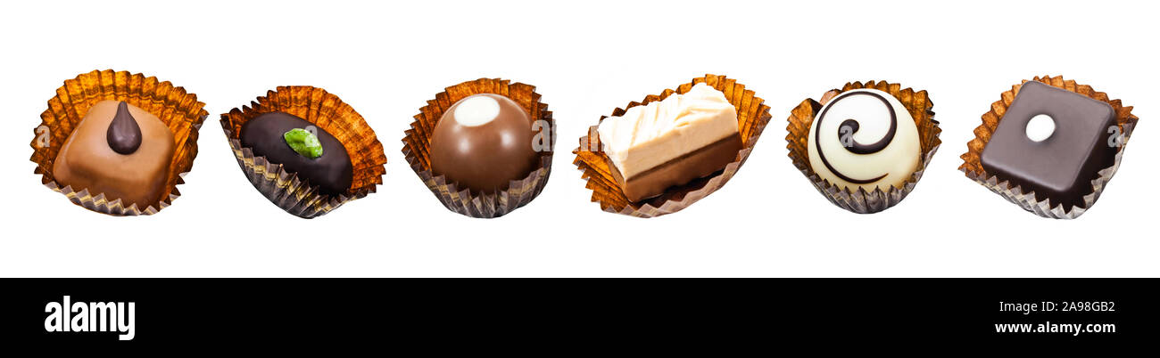 Chocolate candy collage Stock Photo - Alamy