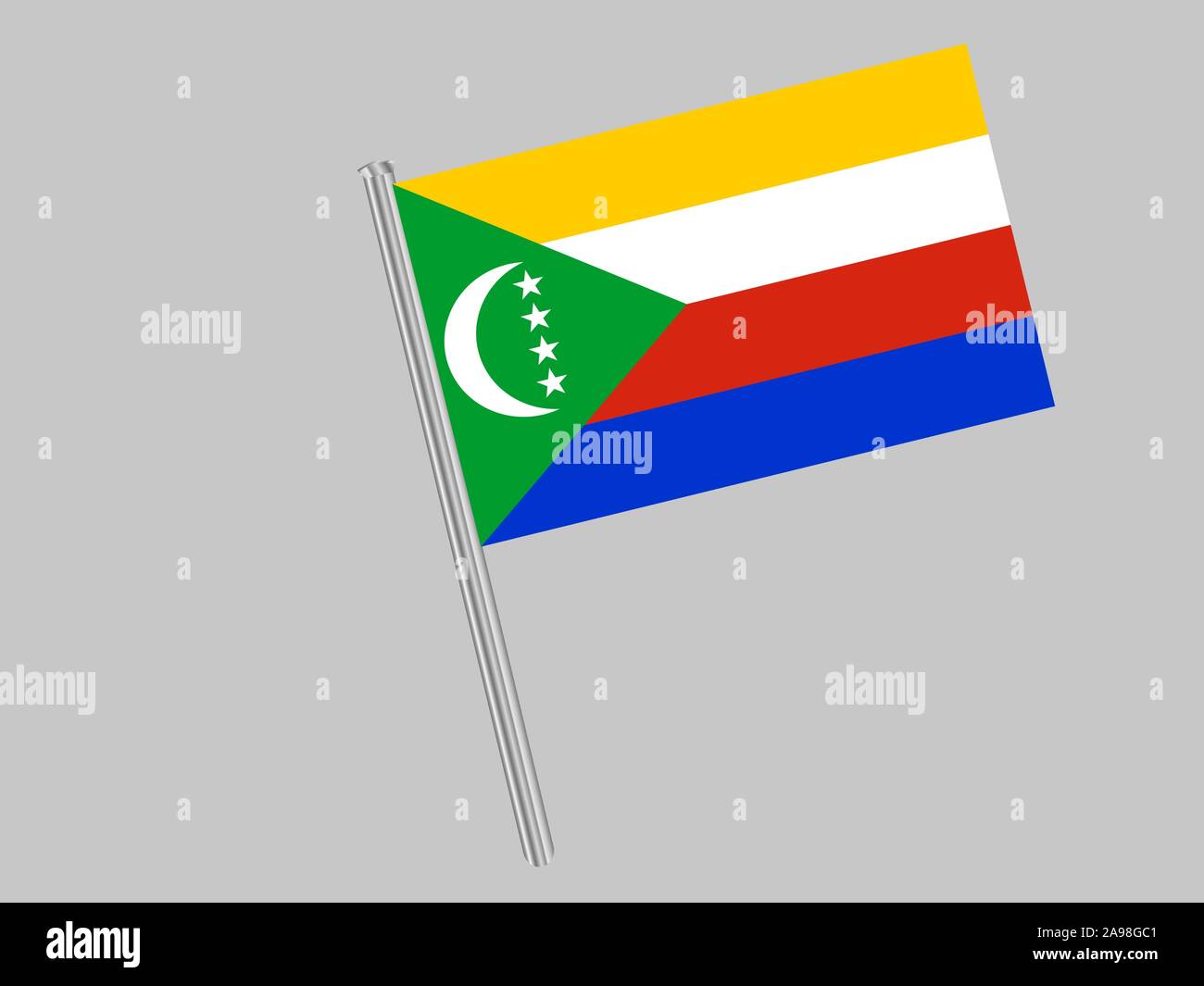 National flag of Comoros Islands . original colors and proportion ...