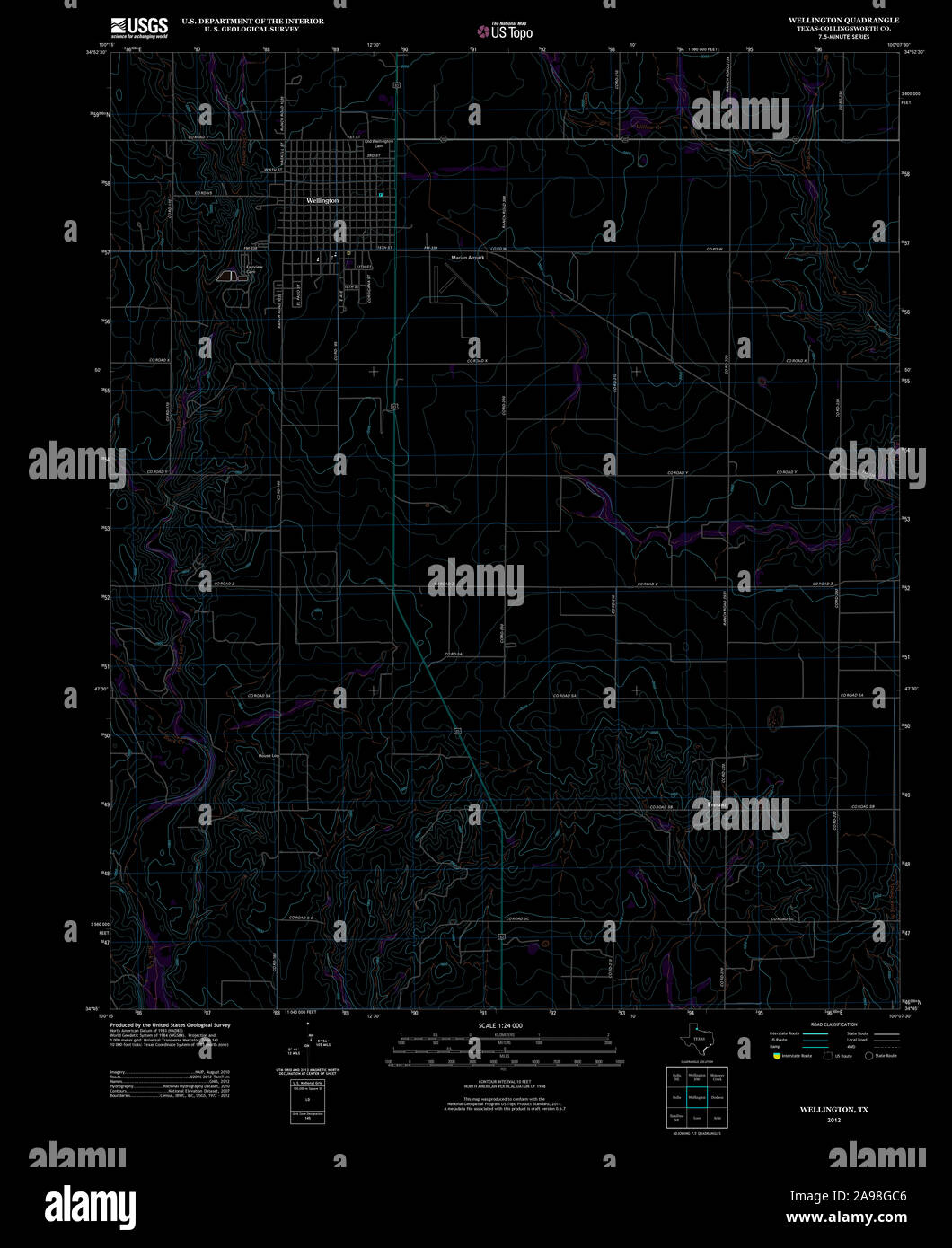 Wellington texas map hi-res stock photography and images - Alamy