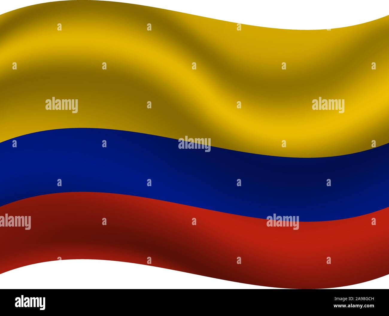 National flag of Republic of Colombia. original colors and proportion ...