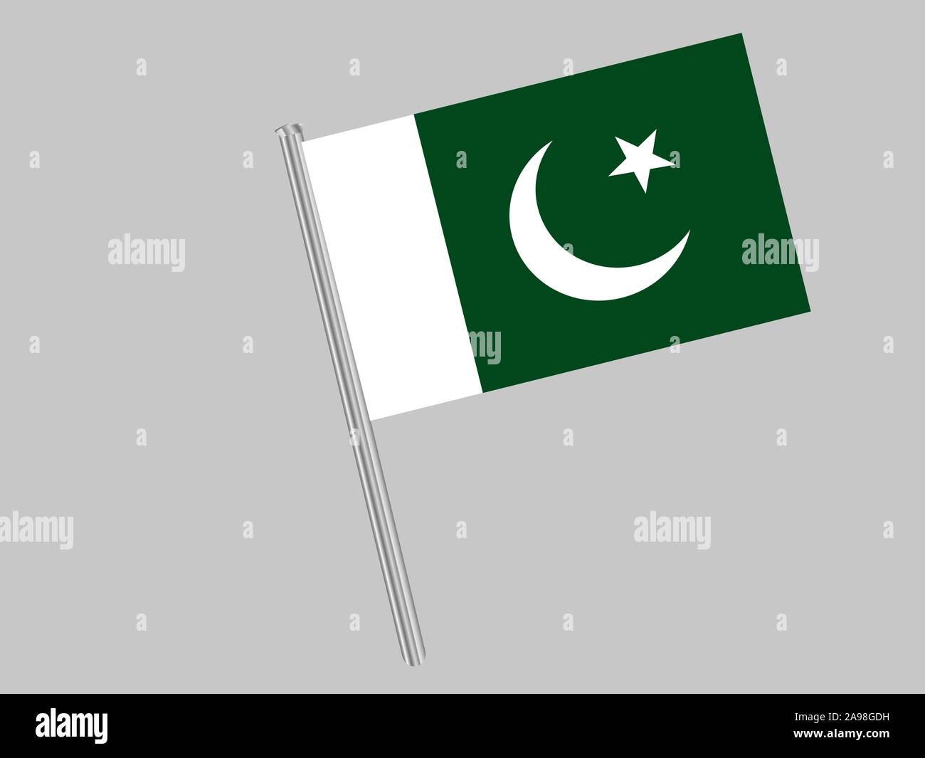 Beautiful national flag of Islamic republic of Pakistan. original ...