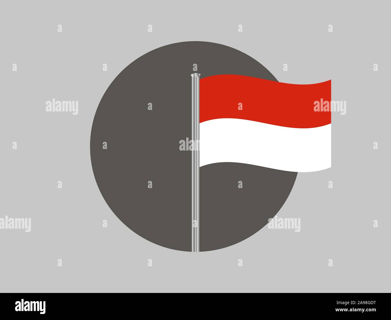 National flag of Republic of Indonesia. original colors and proportion ...