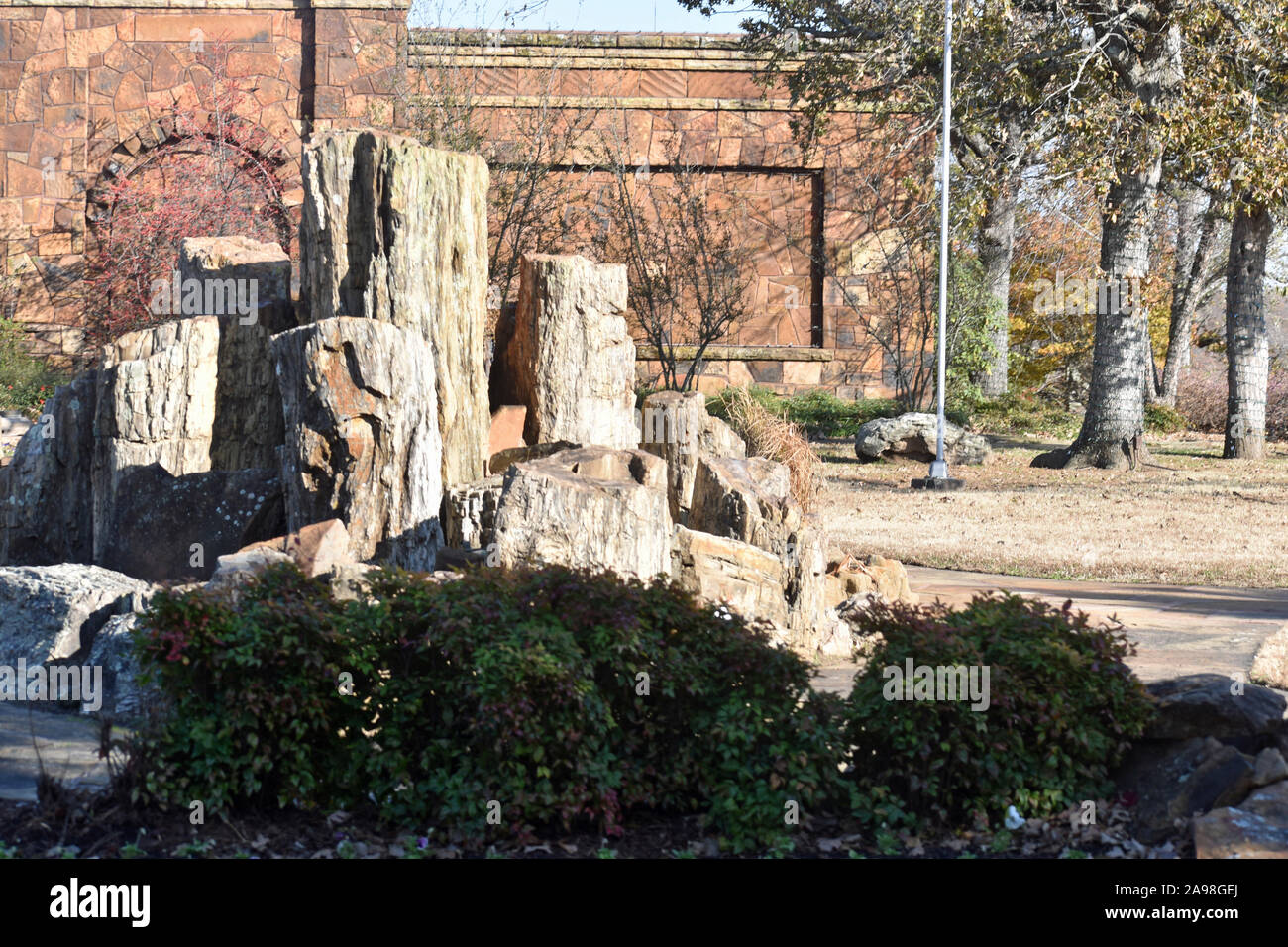 Wood and Rocks Stock Photo - Alamy