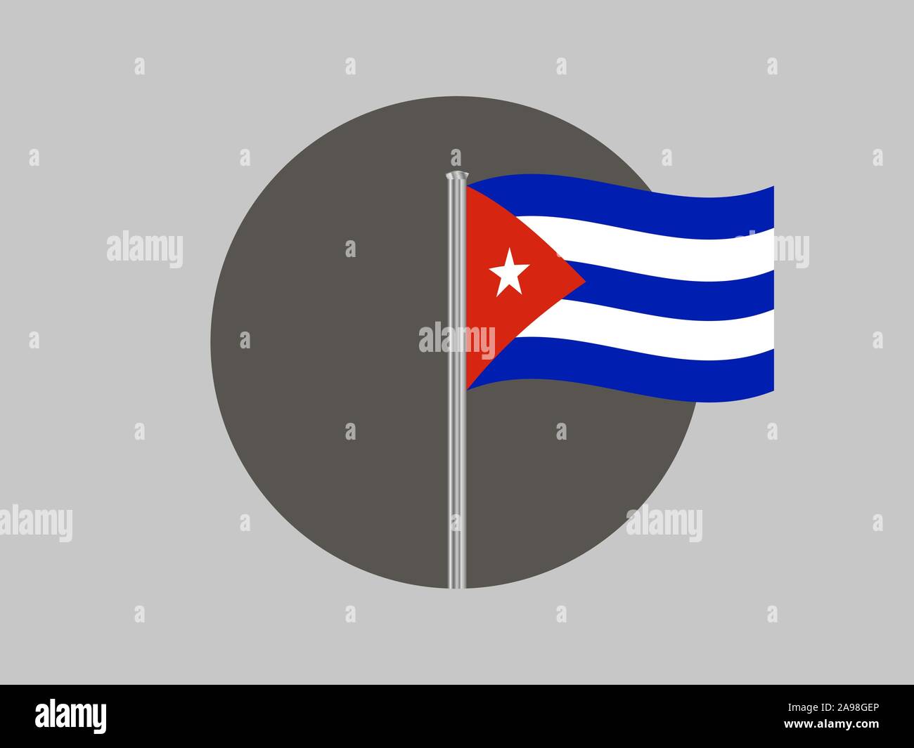 National flag of Republic of Cuba . original colors and proportion ...