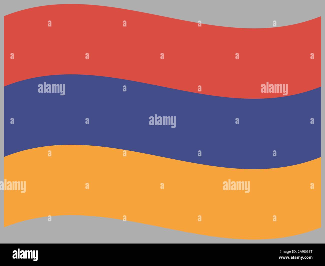 National flag of Republic of Armenia. original colors and proportion ...