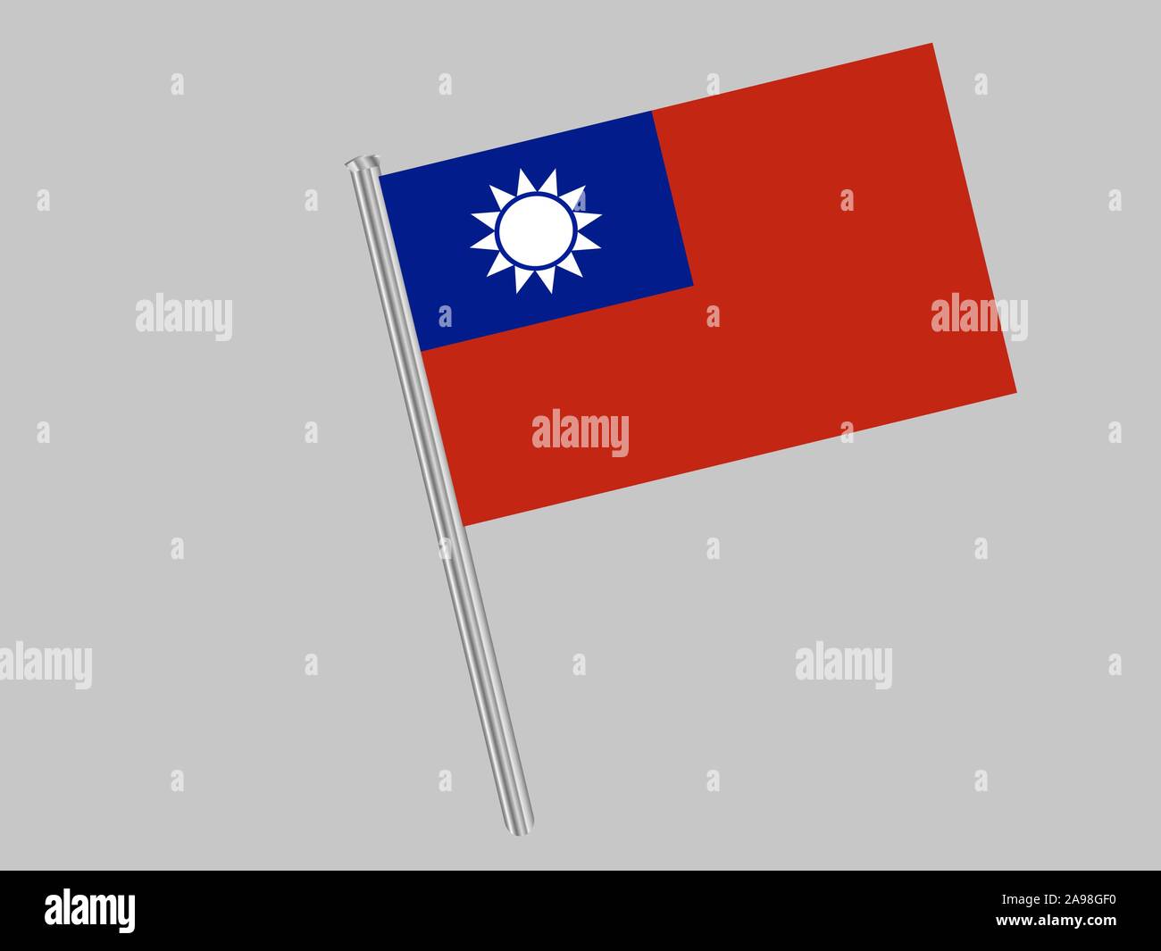 Beautiful national flag of Republic of China, Know as Taiwan original ...