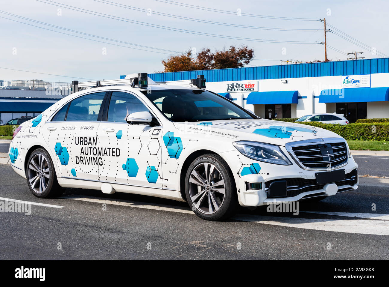 Nov 11, 2019 Santa Clara / CA / USA - Mercedes Benz self driving ...