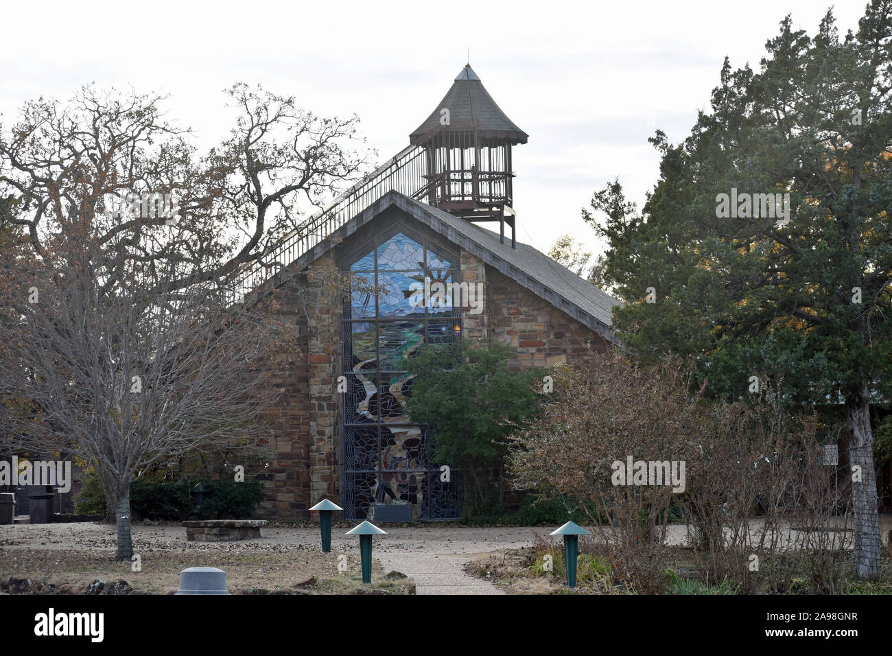 Building with Stained Glass Windows Stock Photo - Alamy