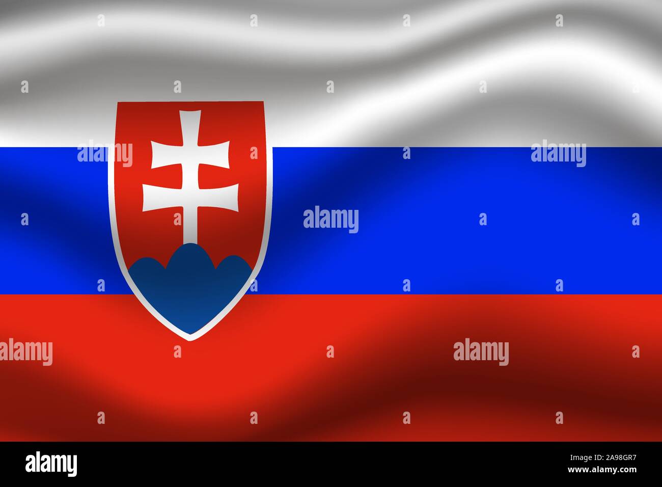 Beautiful national flag of Slovak Republic, know as Slovakia. original ...