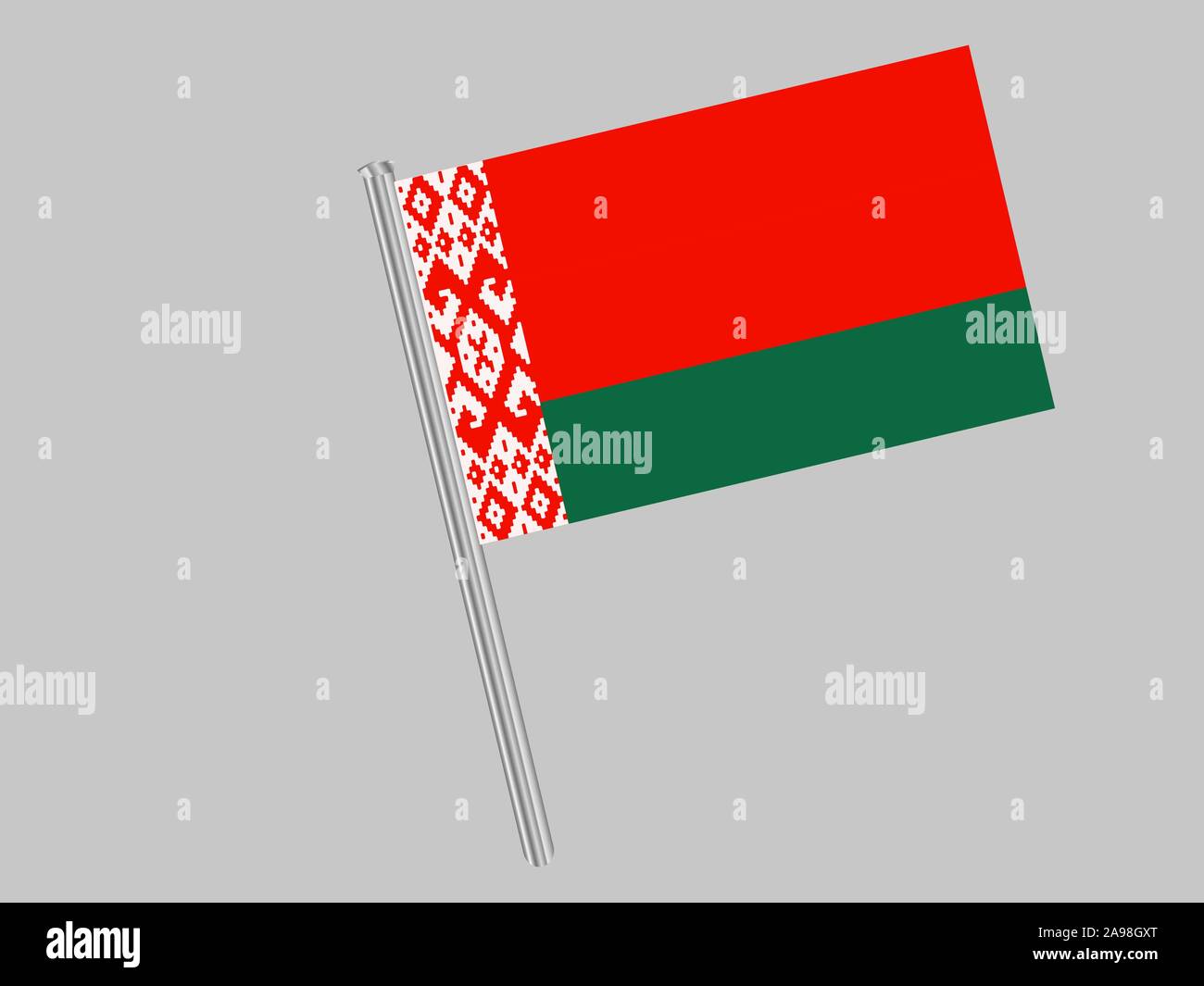 National flag of Republic of Belarus. original colors and proportion ...