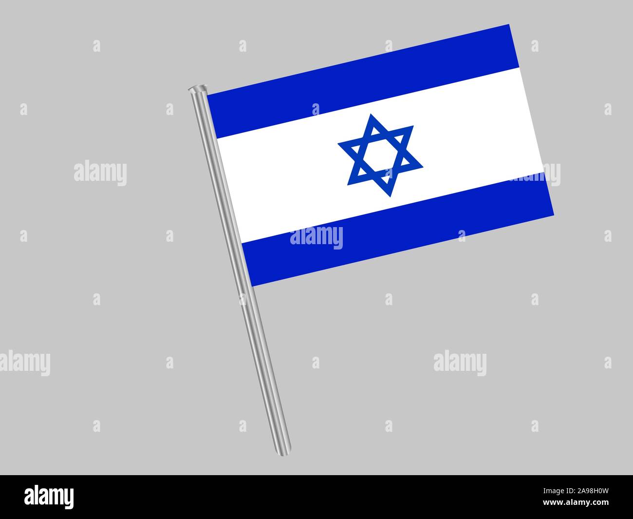 National flag of Israel . original colors and proportion. Simply vector ...