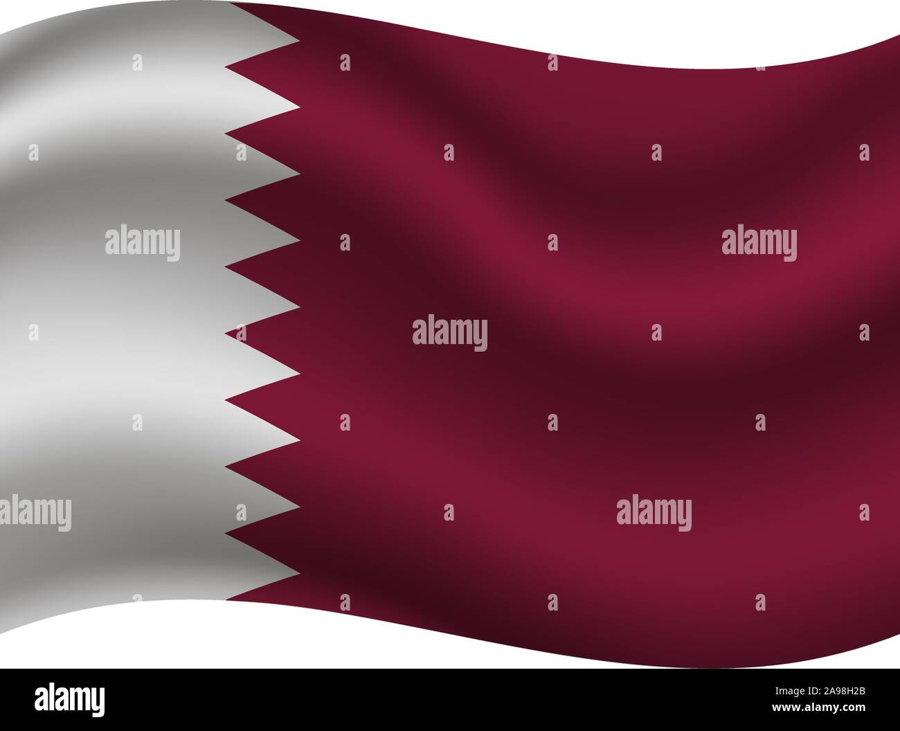 Beautiful national flag of State of Qatar . original colors and ...