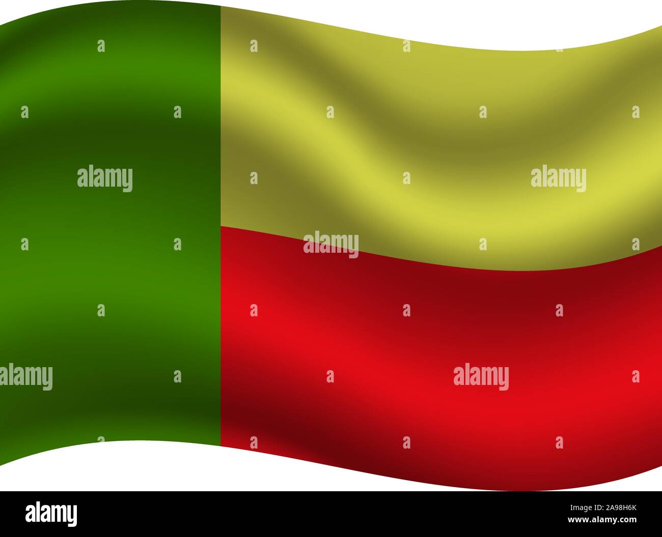 National flag of Republic of Benin. original colors and proportion ...