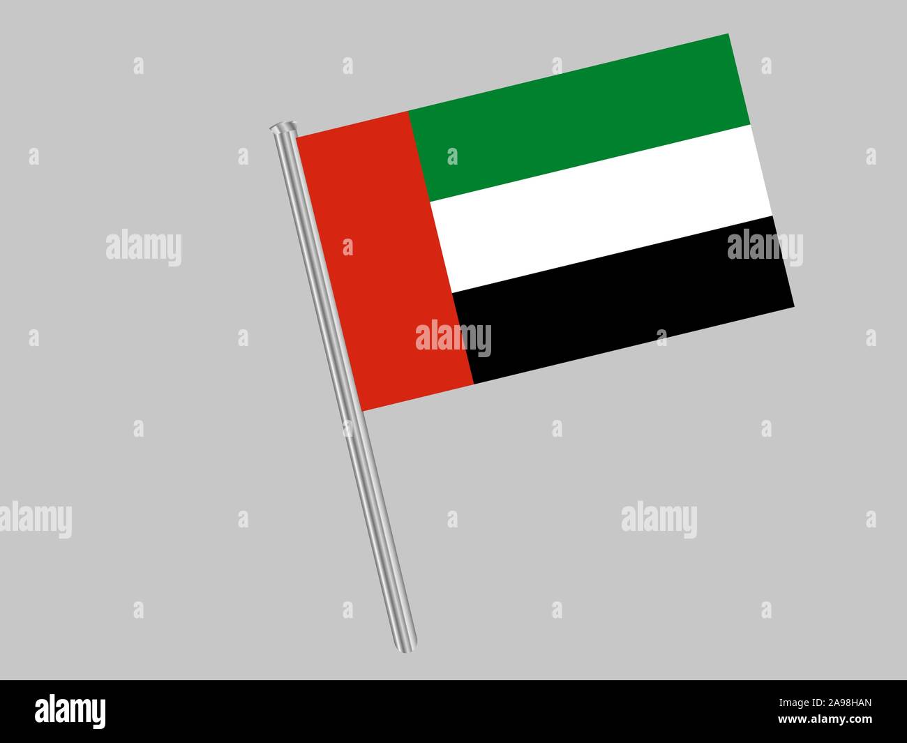 Beautiful national flag of United Arab Emirates, original colors and ...