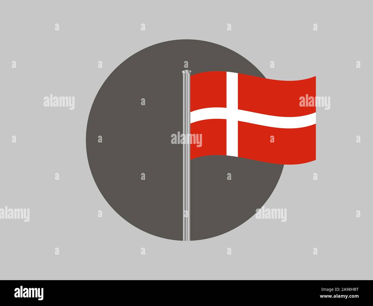 National flag of Kingdom of Denmark . original colors and proportion ...