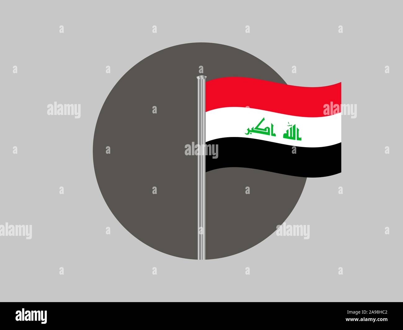 National flag of Republic of Iraq . original colors and proportion ...