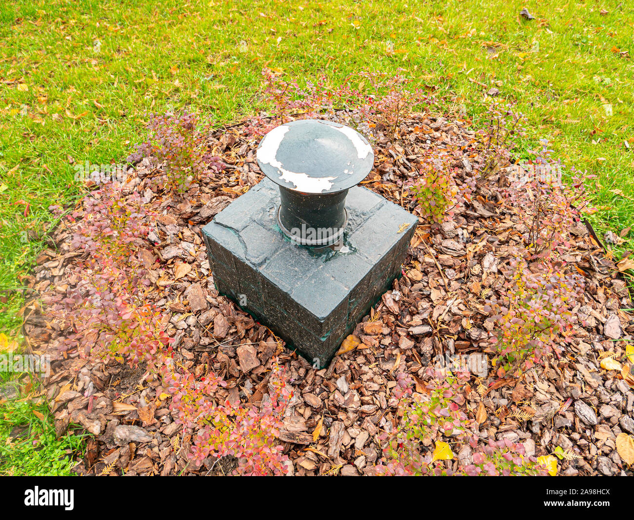 Ventilation pipe on the green grass. Industry Stock Photo - Alamy