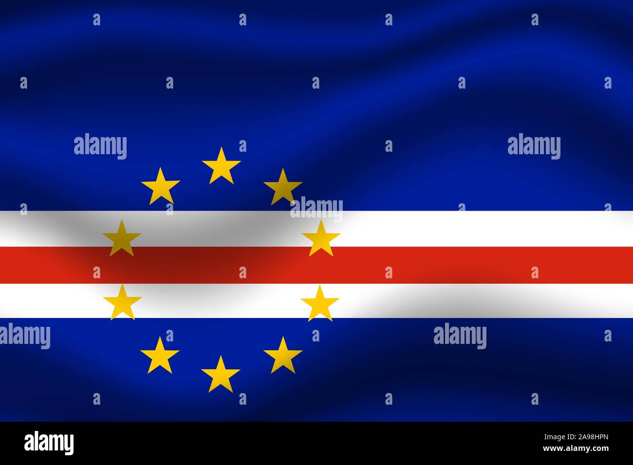 National flag of Republic of Cape Verde. original colors and proportion ...