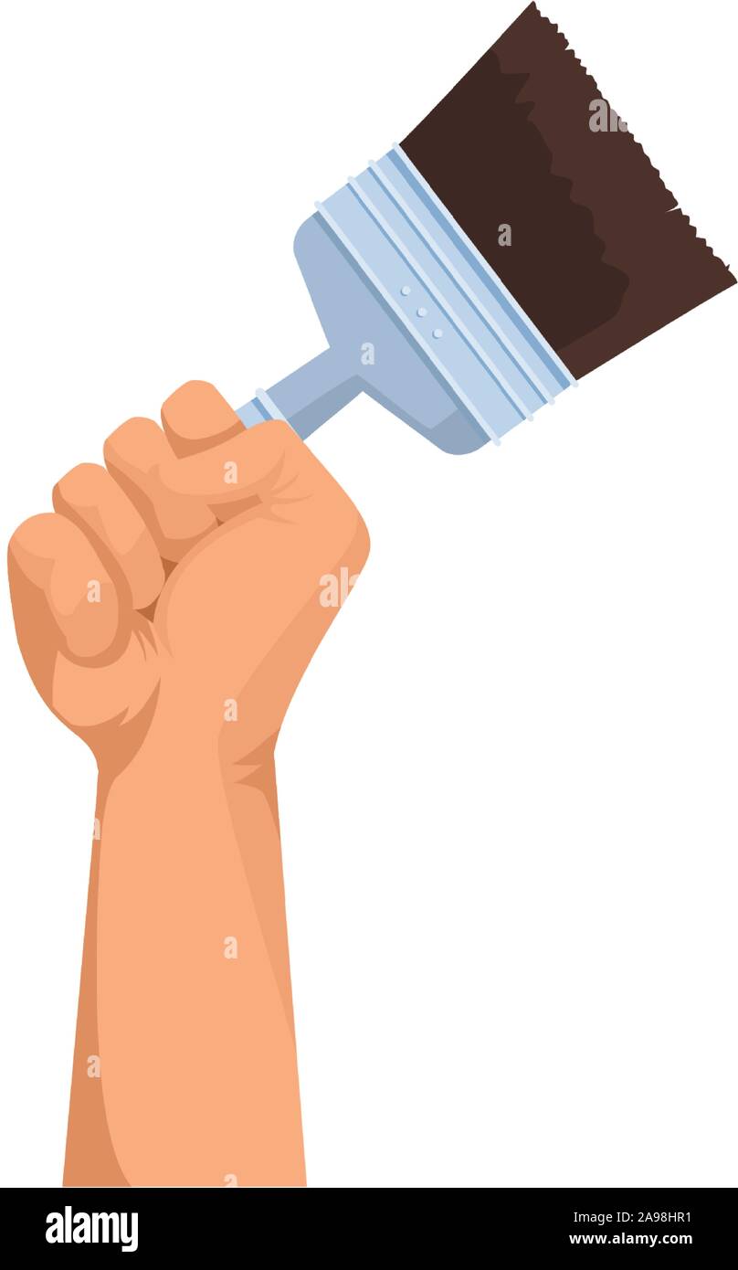hand holding a paint brush icon Stock Vector Image & Art - Alamy