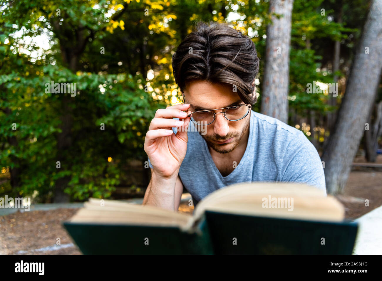 Carefully reading hi-res stock photography and images - Alamy