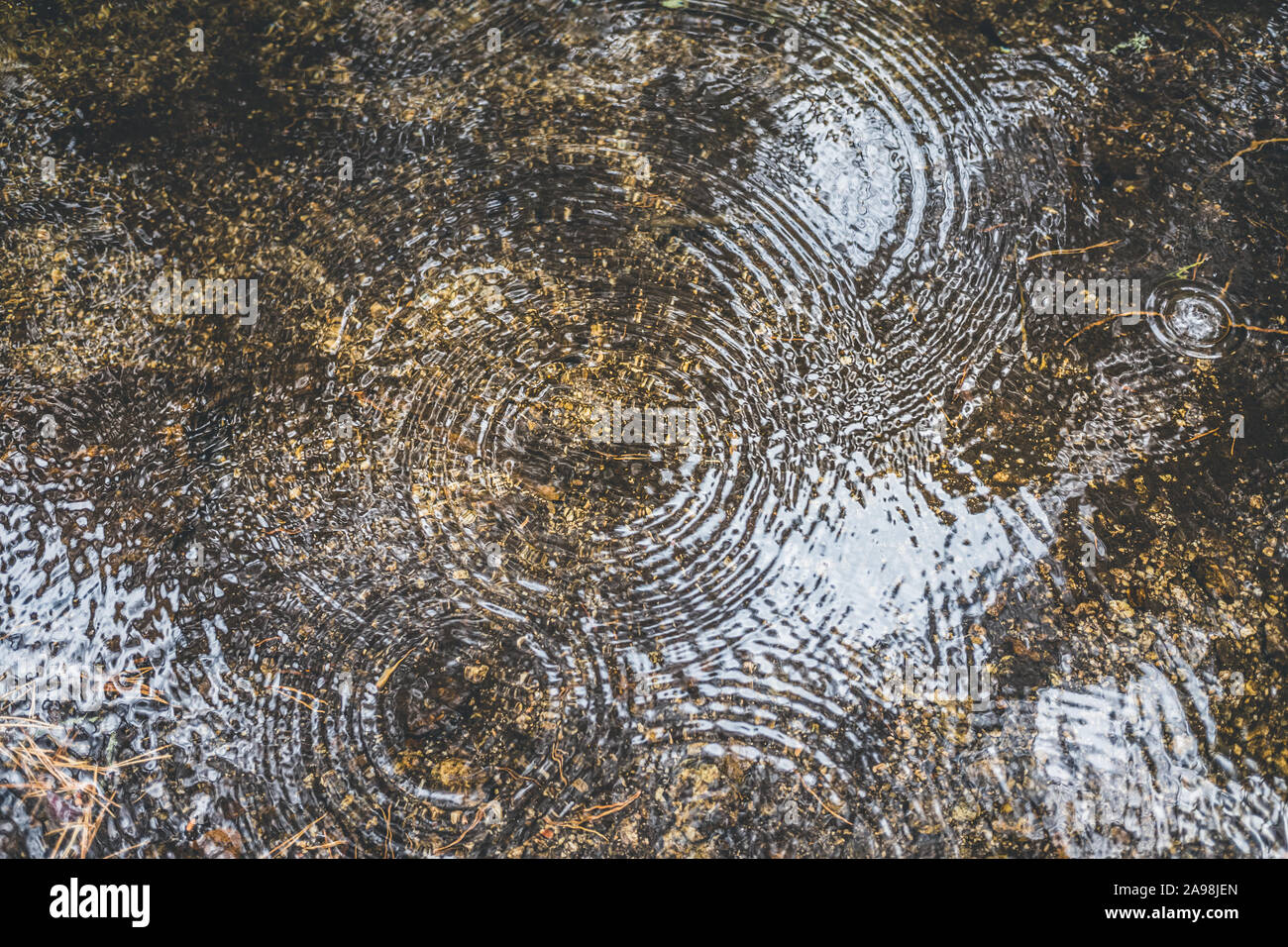 Texture of water in a stream with spherical waves Stock Photo - Alamy