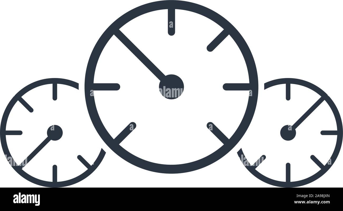 Three Speedometer pressure gauge icon for web site, social media ...