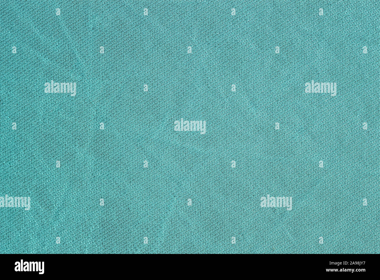 Rows of small loops, detal of knitted pattern, mint color, sackcloth or ...