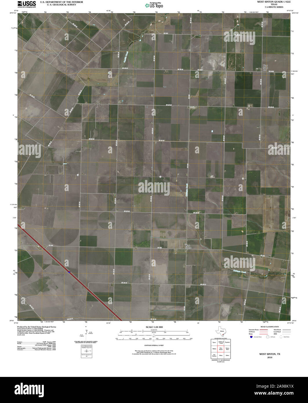 Sinton map hi-res stock photography and images - Alamy