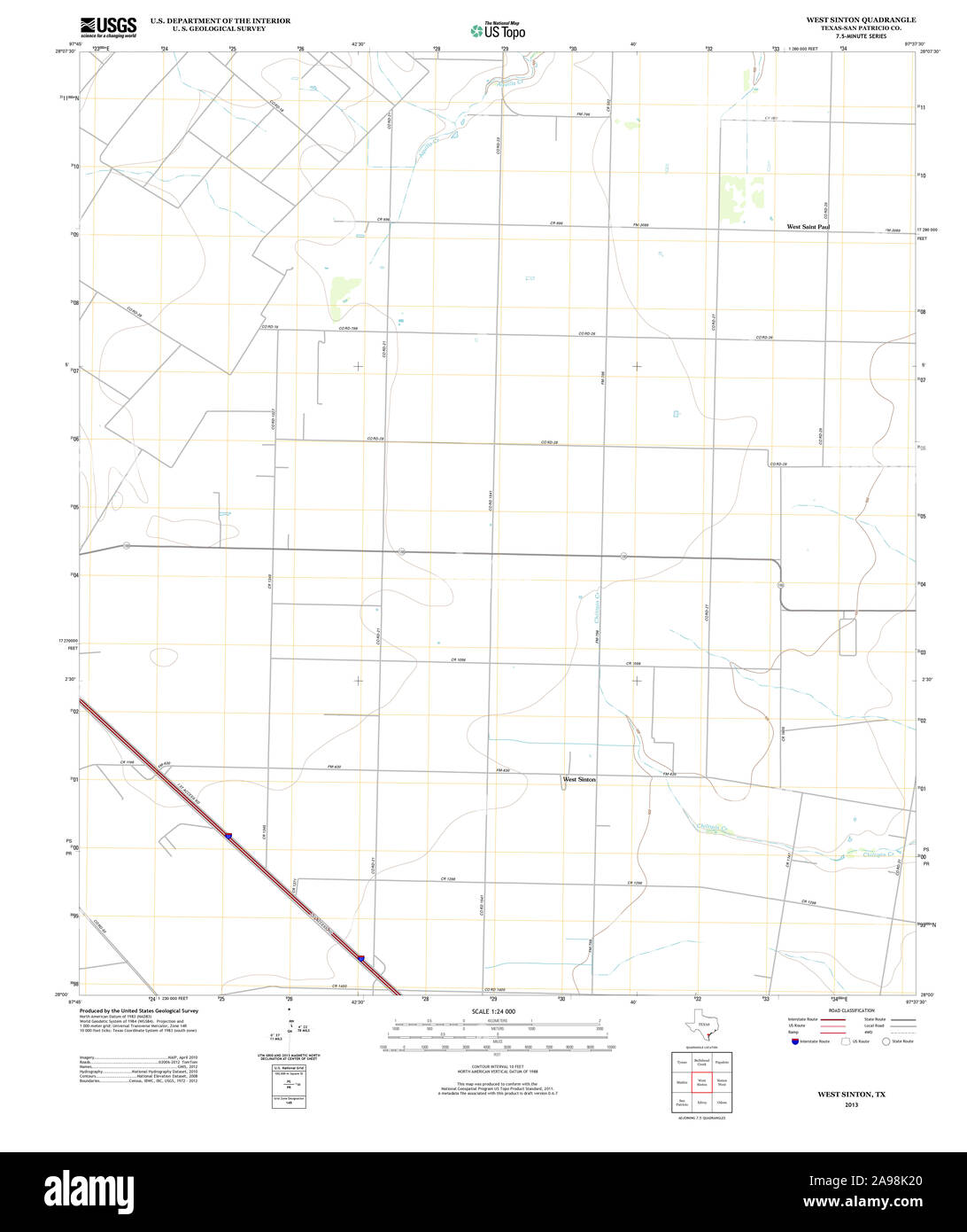 Sinton texas map Cut Out Stock Images & Pictures - Alamy