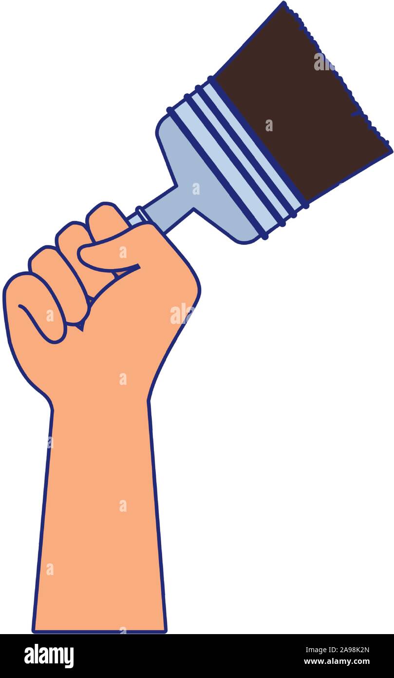 hand holding a paint brush icon Stock Vector Image & Art - Alamy