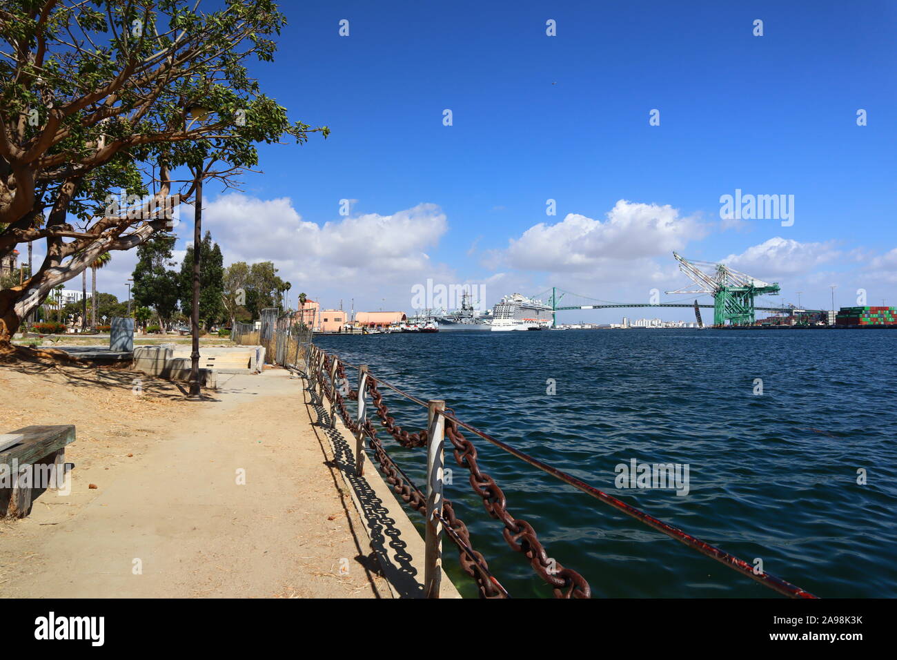 Los Angeles, California - view of San Pedro, The Port of Los Angeles ...