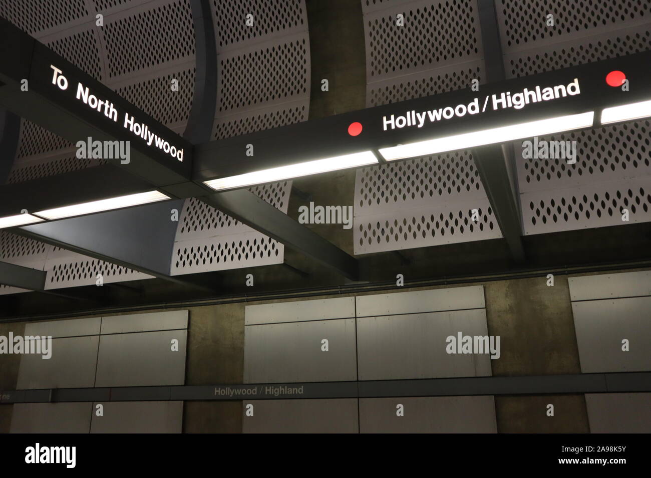 Hollywood, California - Hollywood/Highland Metro Rail Station Stock ...