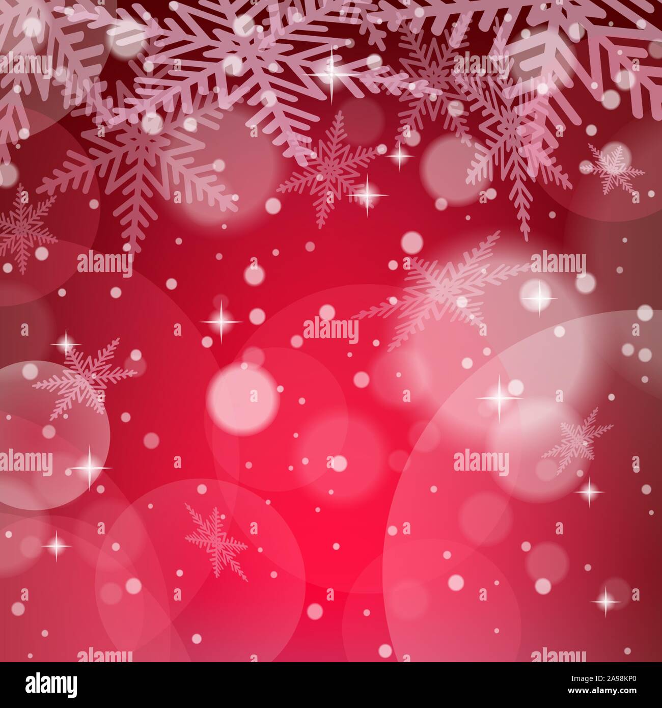 Christmas snowflakes on red background. Vector illustration Stock ...
