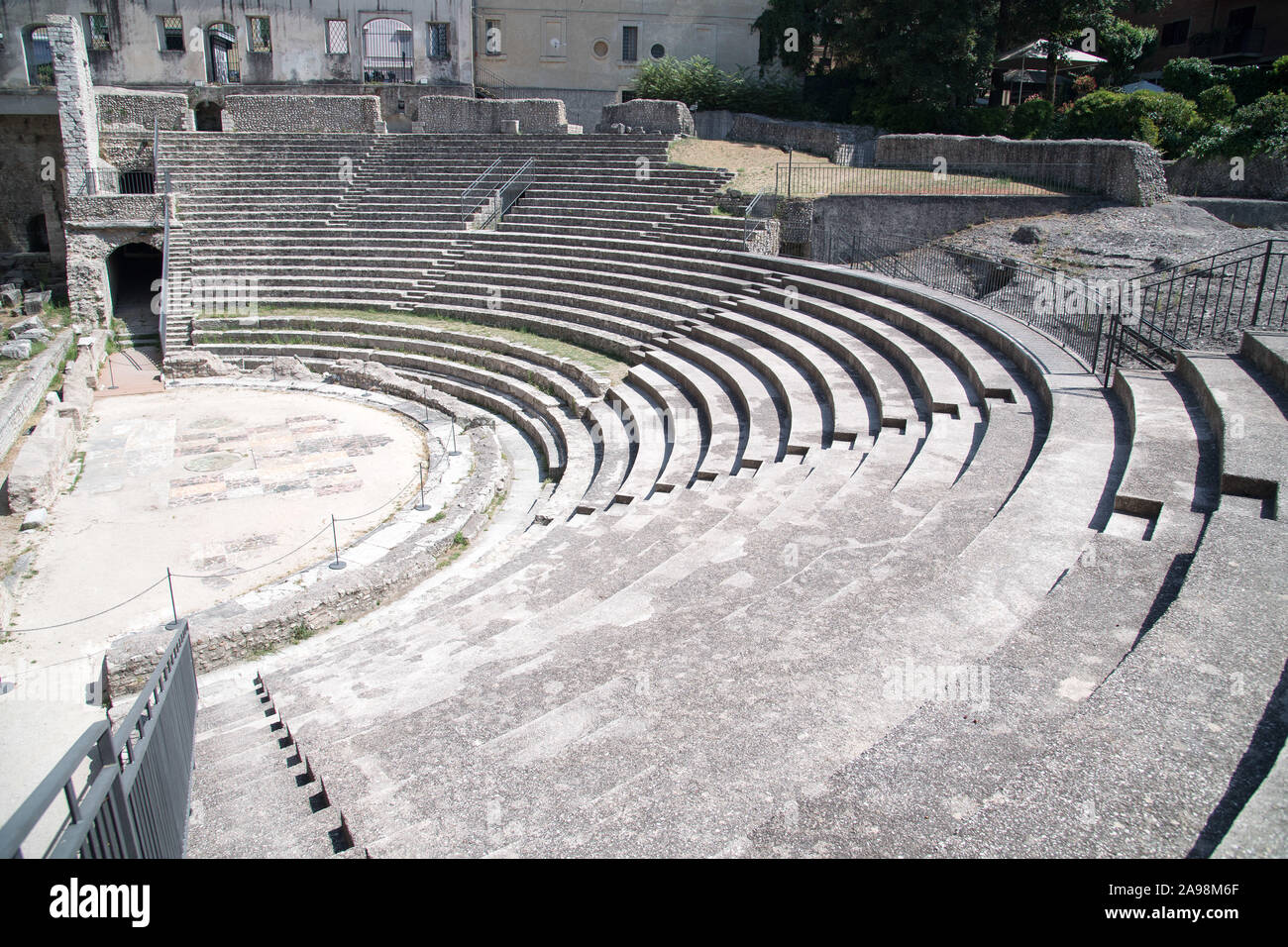 Ancient Teatro Romano (Roman Theatre) from I CE and Museo Archeologico ...