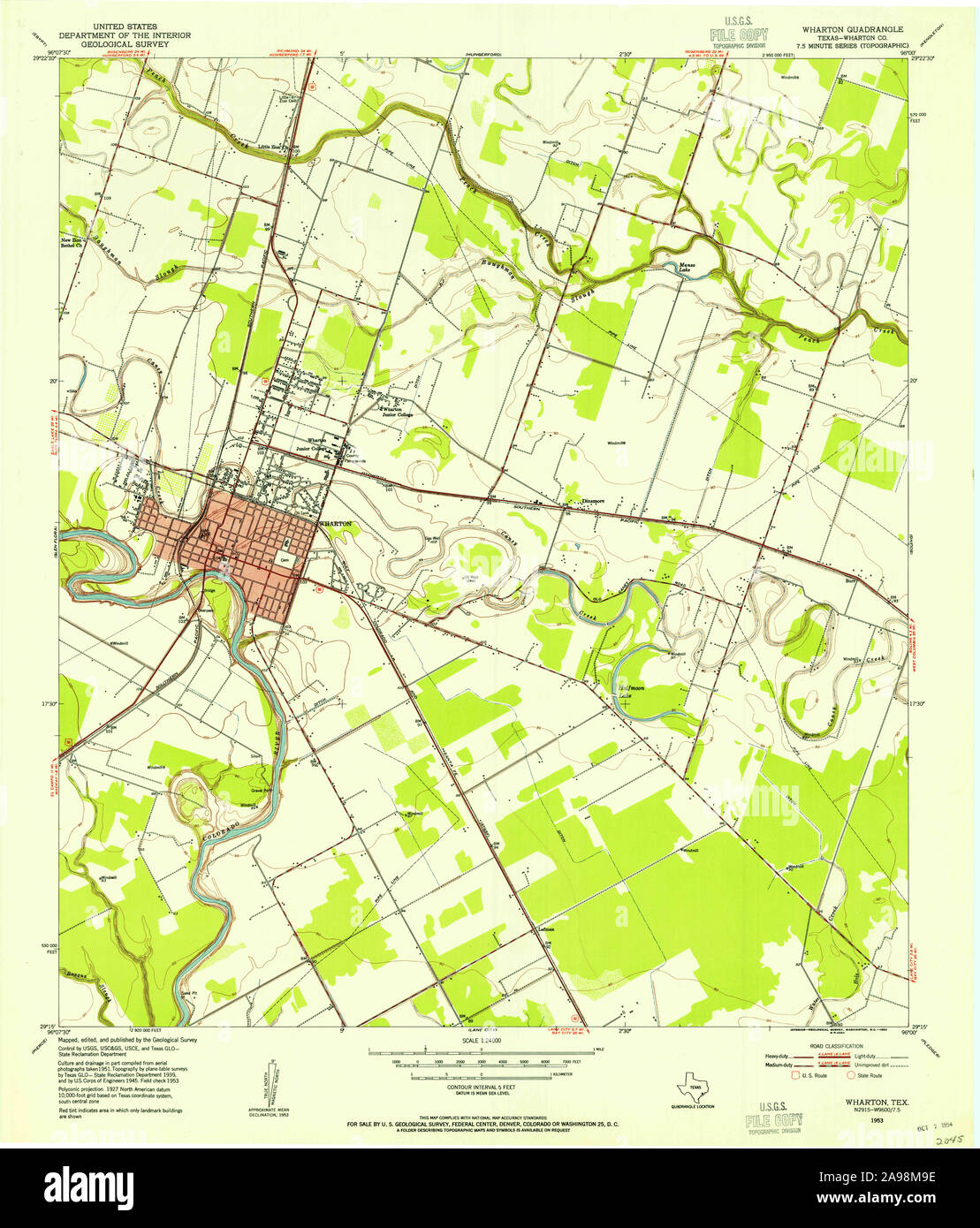 Wharton map hi-res stock photography and images - Alamy